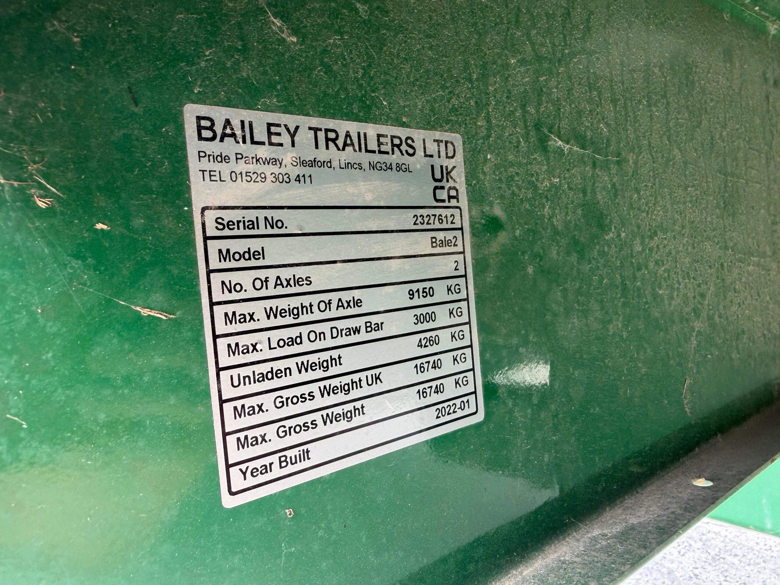 BAILEY BALE TRAILER - GM Stephenson Ltd